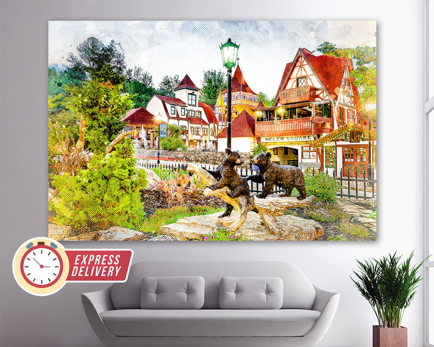 Helen Wall Art, Georgia Canvas Art, Helen Canvas Art, Helen Print ...