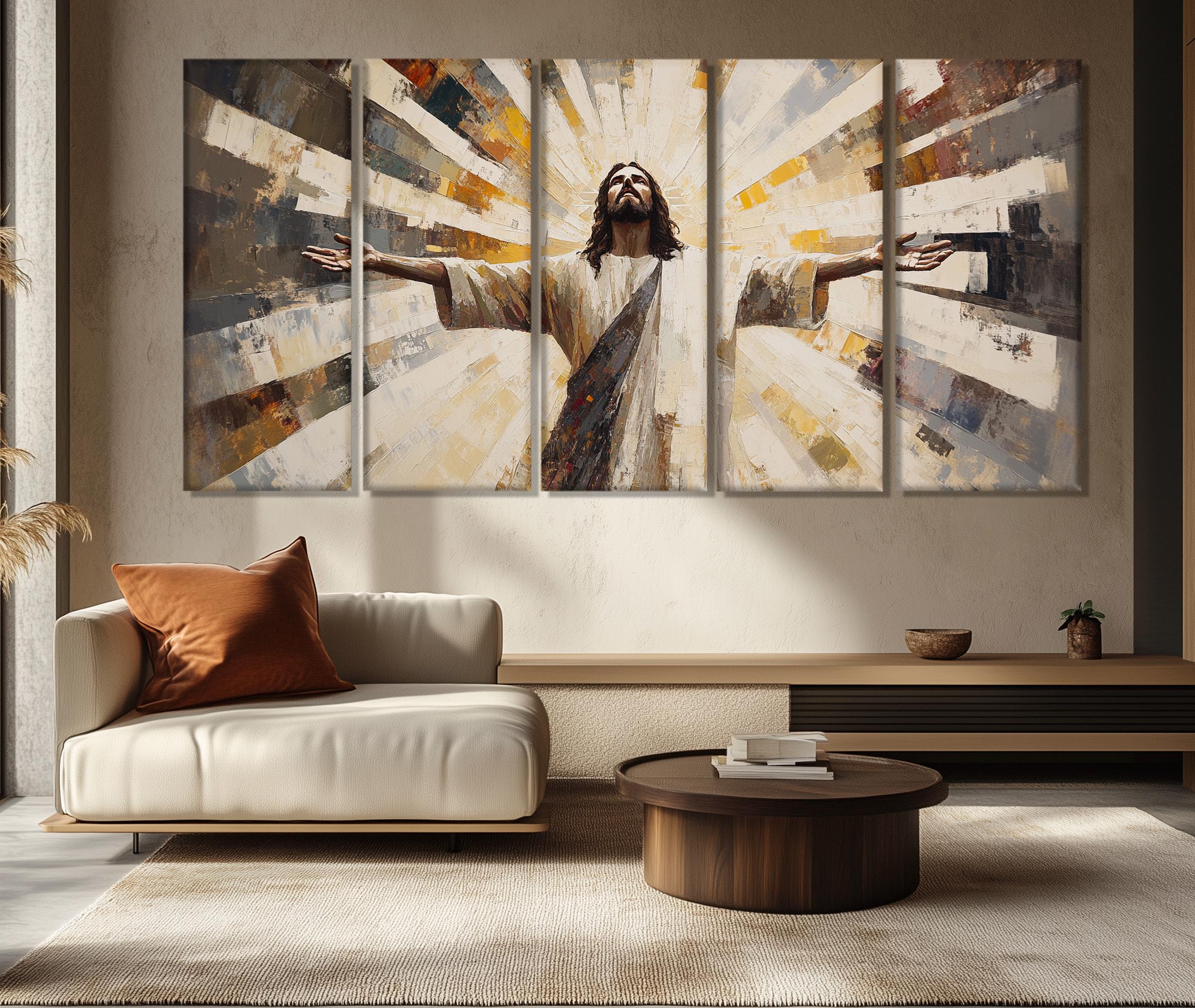 Jesus Christ Painting Printed on Canvas, Jesus Christ Wall Art, Jesus ...