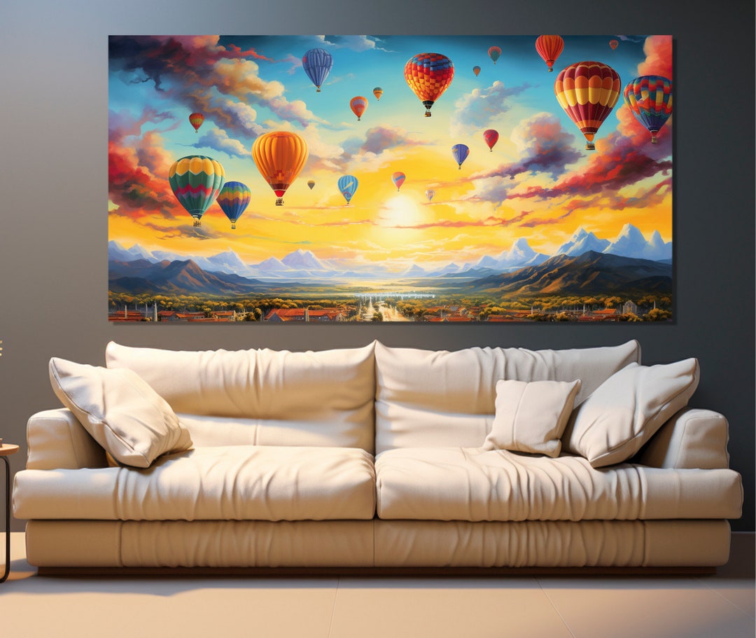 Albuquerque Balloon Fiesta Painting Printed on Canvas, Albuquerque Wall ...