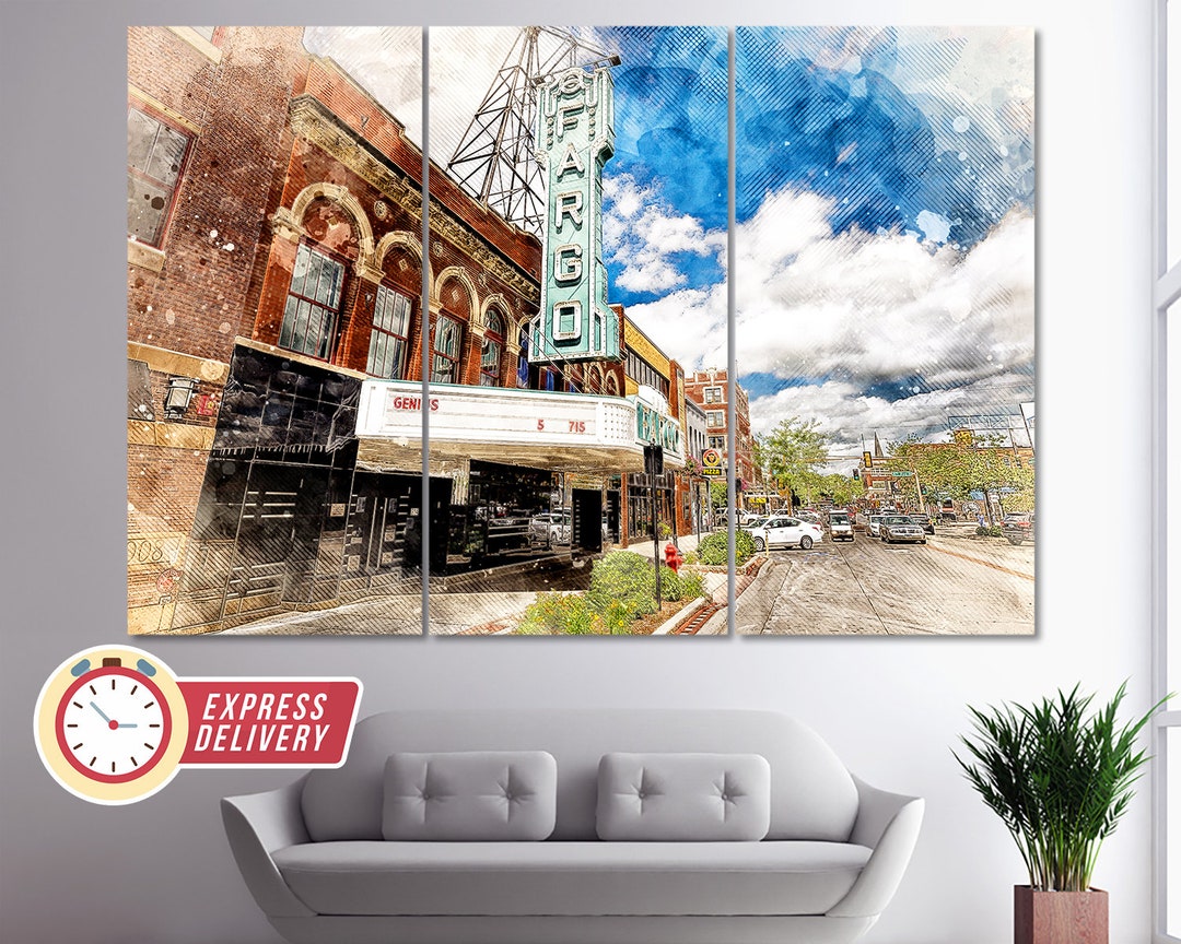 Fargo Theatre, Fargo Downtown Canvas Print, Fargo Canvas, Fargo Wall ...
