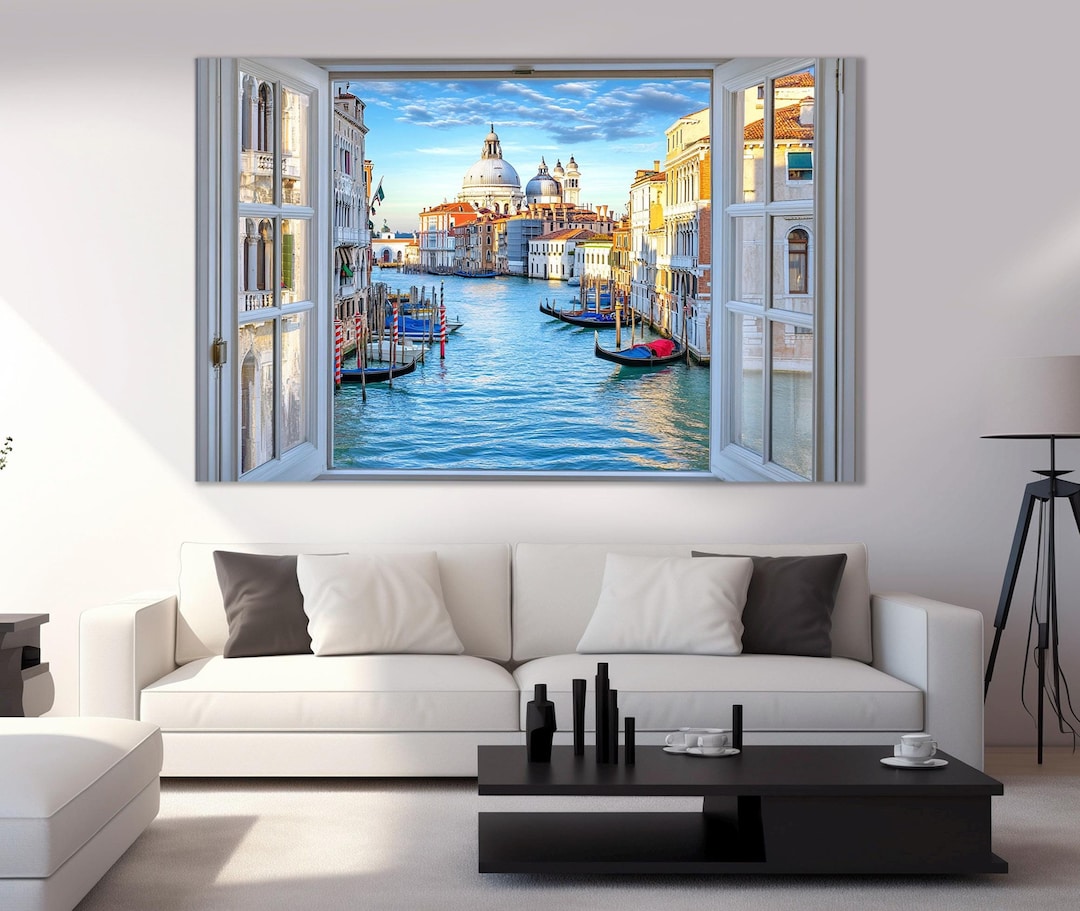 Venice View From Open Window Canvas Print, Venice Grand Canal Painting ...