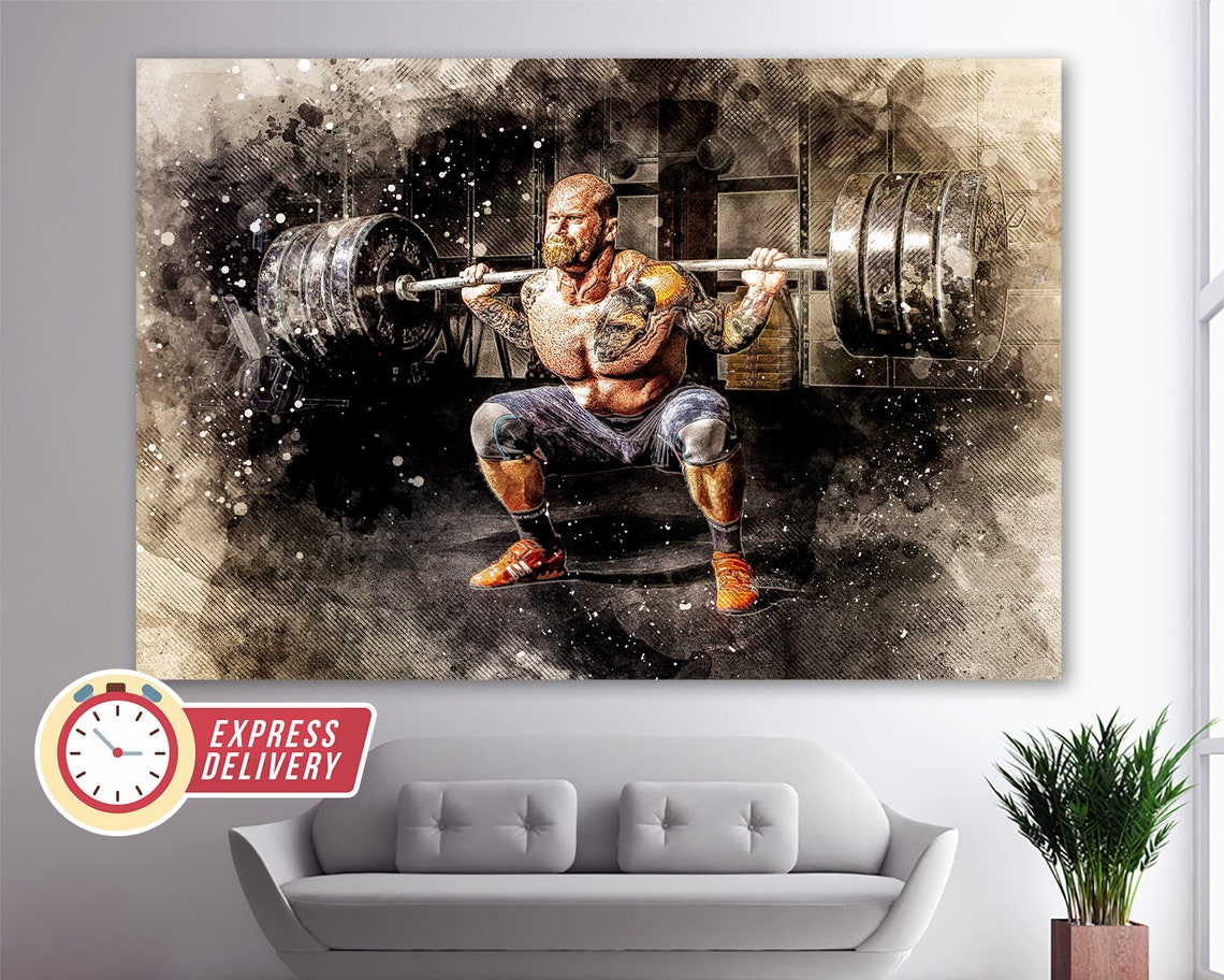 Workout Motivation Wall Art Fitness Canvas Art Gym Wall - Etsy