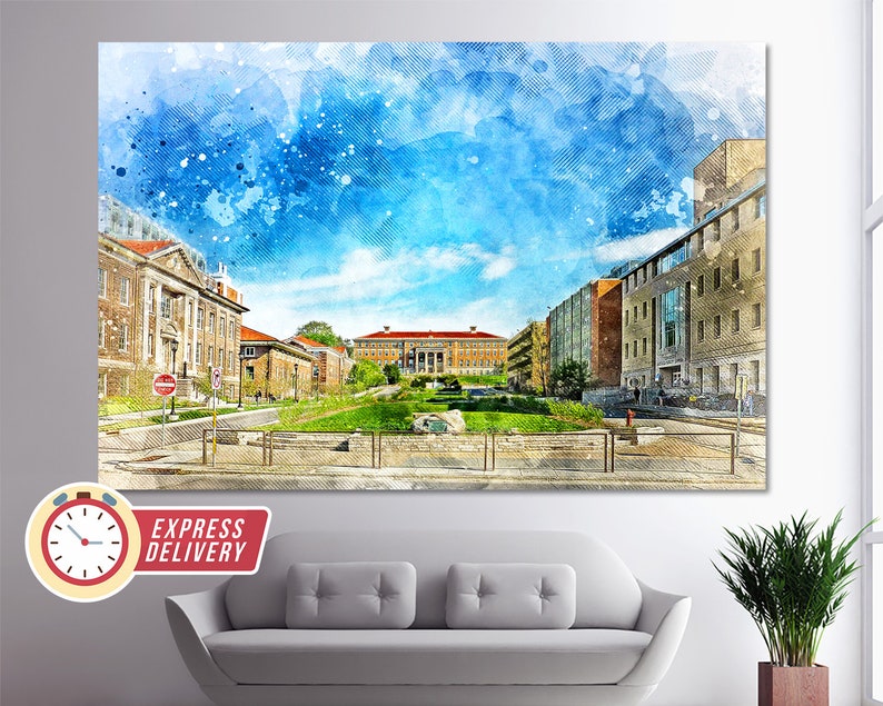 University of Wisconsin Madison Canvas Art Madison Wall Art - Etsy