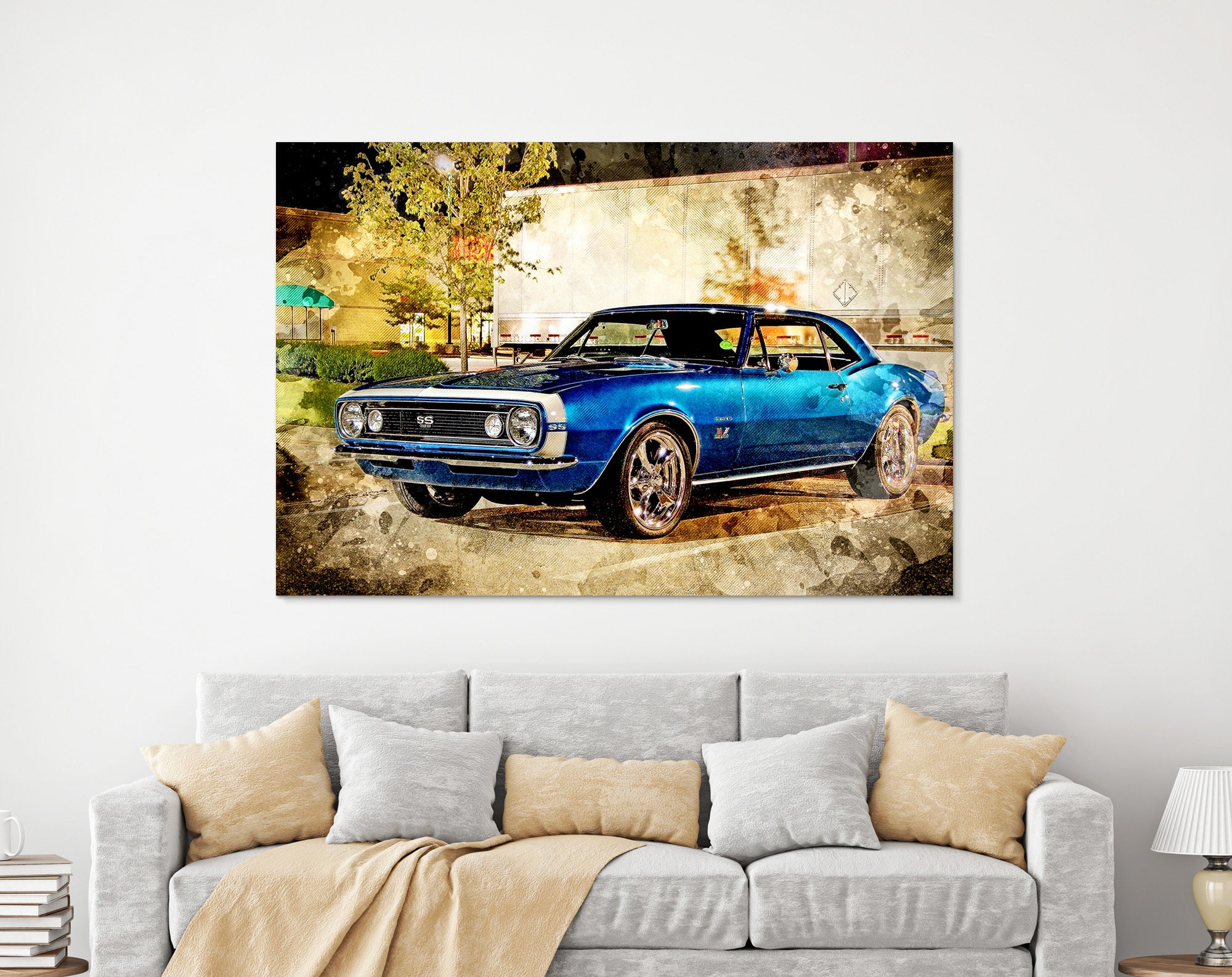 Chevrolet Camaro SS Canvas Print, Muscle Car Wall Art, Camaro Canvas ...