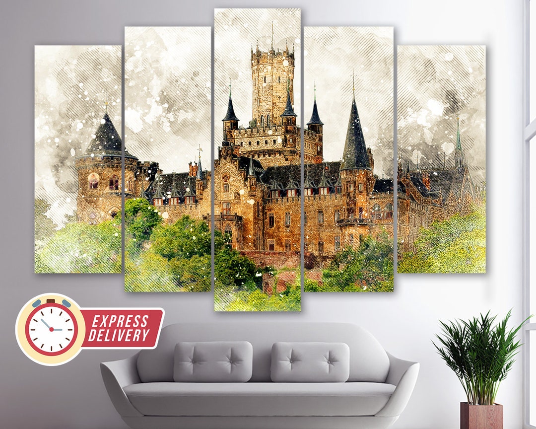 Marienburg Castle in Germany Canvas Print, Gothic Castle Canvas Art ...