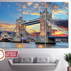 Tower Bridge Canvas Print, London Wall Art, London Canvas Art, London ...