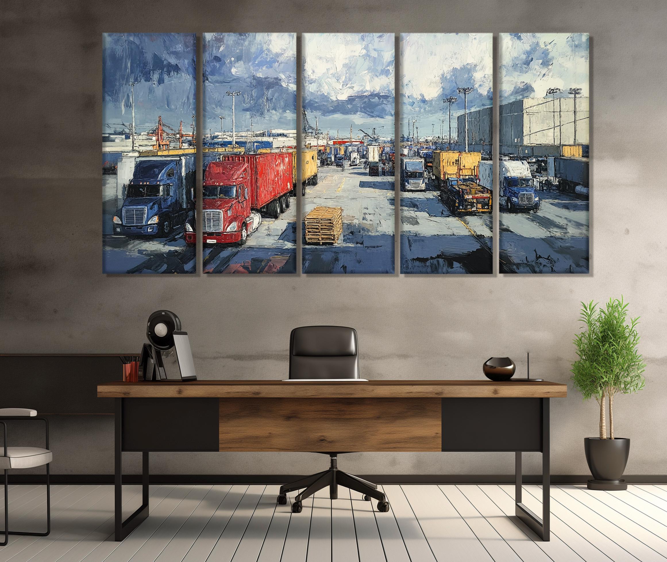 Logistics Wall Art, Logistics Hub Canvas Print, Logistics Office Decor ...