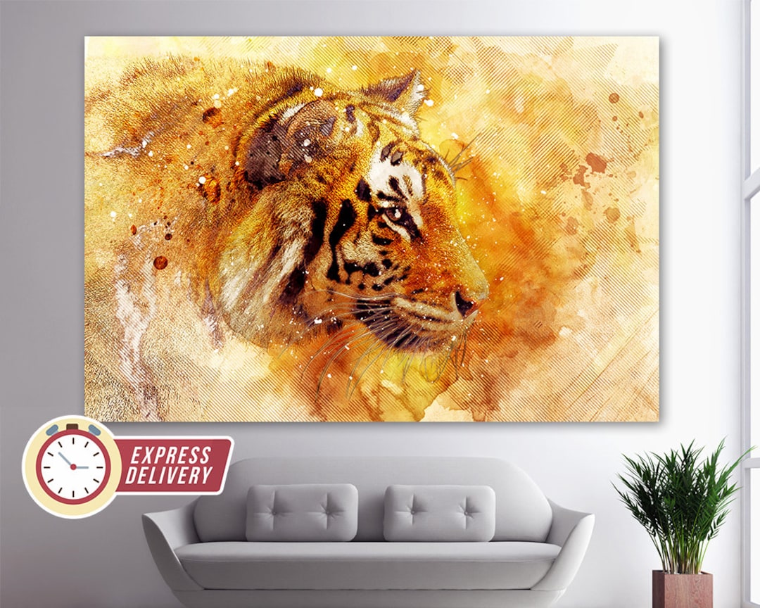Abstract Bengal Tiger Canvas Print, Abstract Canvas Art, Tiger Photo ...