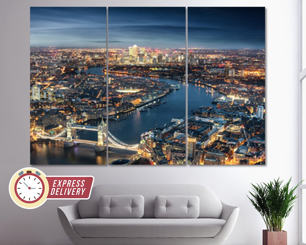 London Skyline London Canvas Print London Wall Art London - Etsy