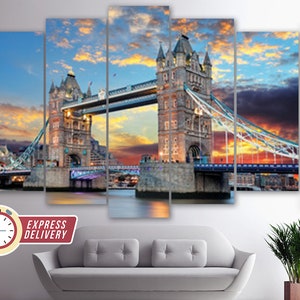 Tower Bridge Canvas Print, London Wall Art, London Canvas Art, London ...