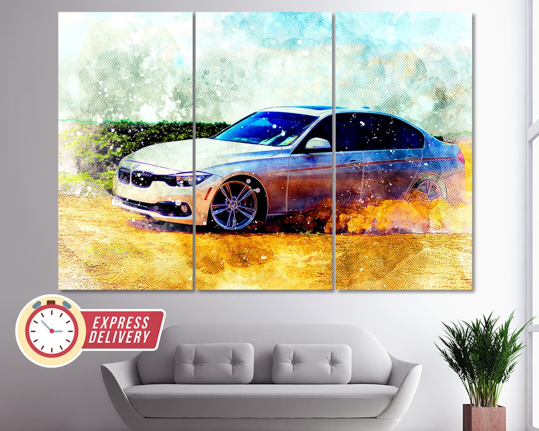 BMW Drift Canvas Print, BMW Wall Art, BMW Canvas Art, Bmw Poster, Bmw ...