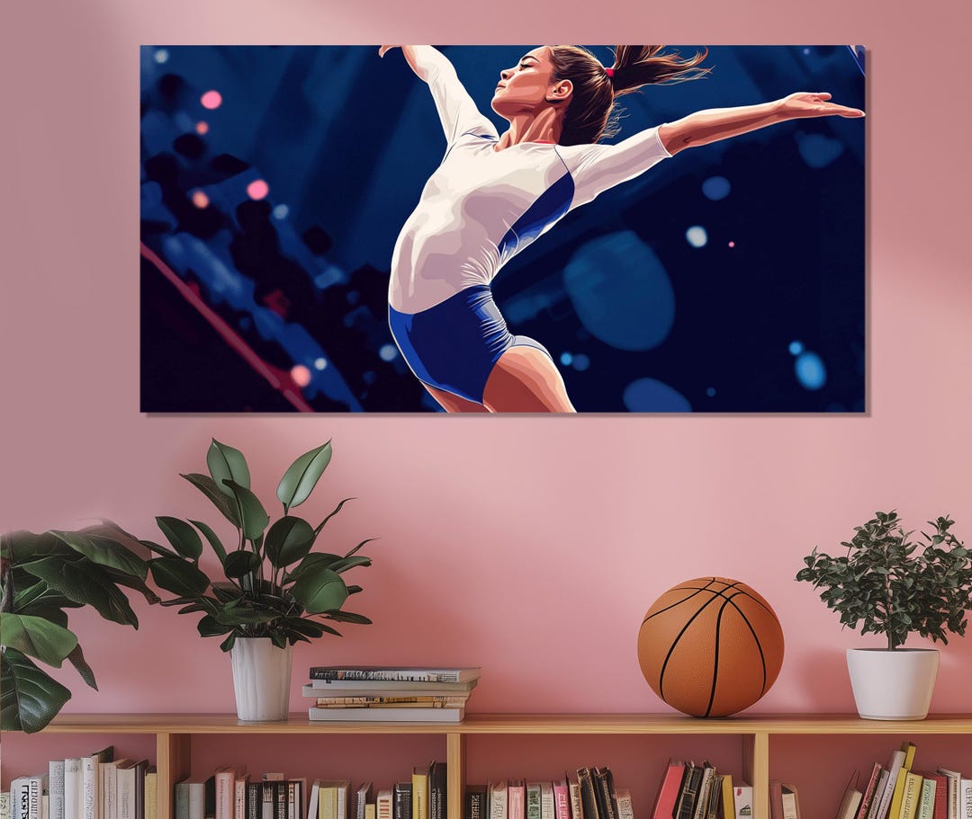 Gymnastics Wall Art, Gymnast Poster, Gymnastics Canvas Art, Gymnastics ...