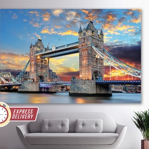 Tower Bridge Canvas Print, London Wall Art, London Canvas Art, London ...