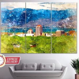 Albuquerque Canvas Print, New Mexico, Albuquerque Wall Art, Albuquerque ...