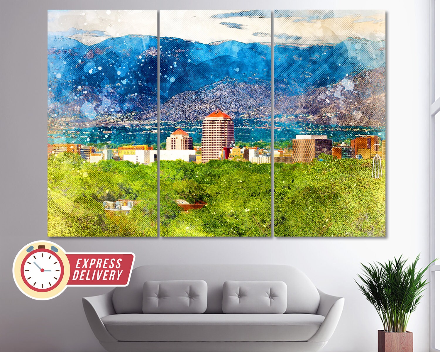 Albuquerque Canvas Print New Mexico Albuquerque Wall Art - Etsy