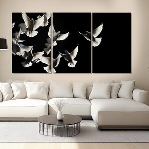 Flock of White Doves Canvas Print, Fidelity Wall Art, White Doves ...