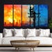 Abstract Electricity Wall Art, Electrician on a Pole Canvas Print ...