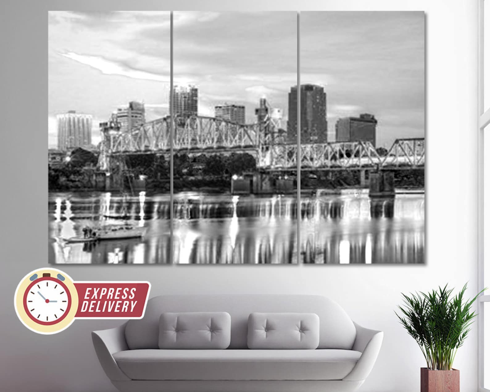 Little Rock Skyline Little Rock Canvas Little Rock Wall Art - Etsy
