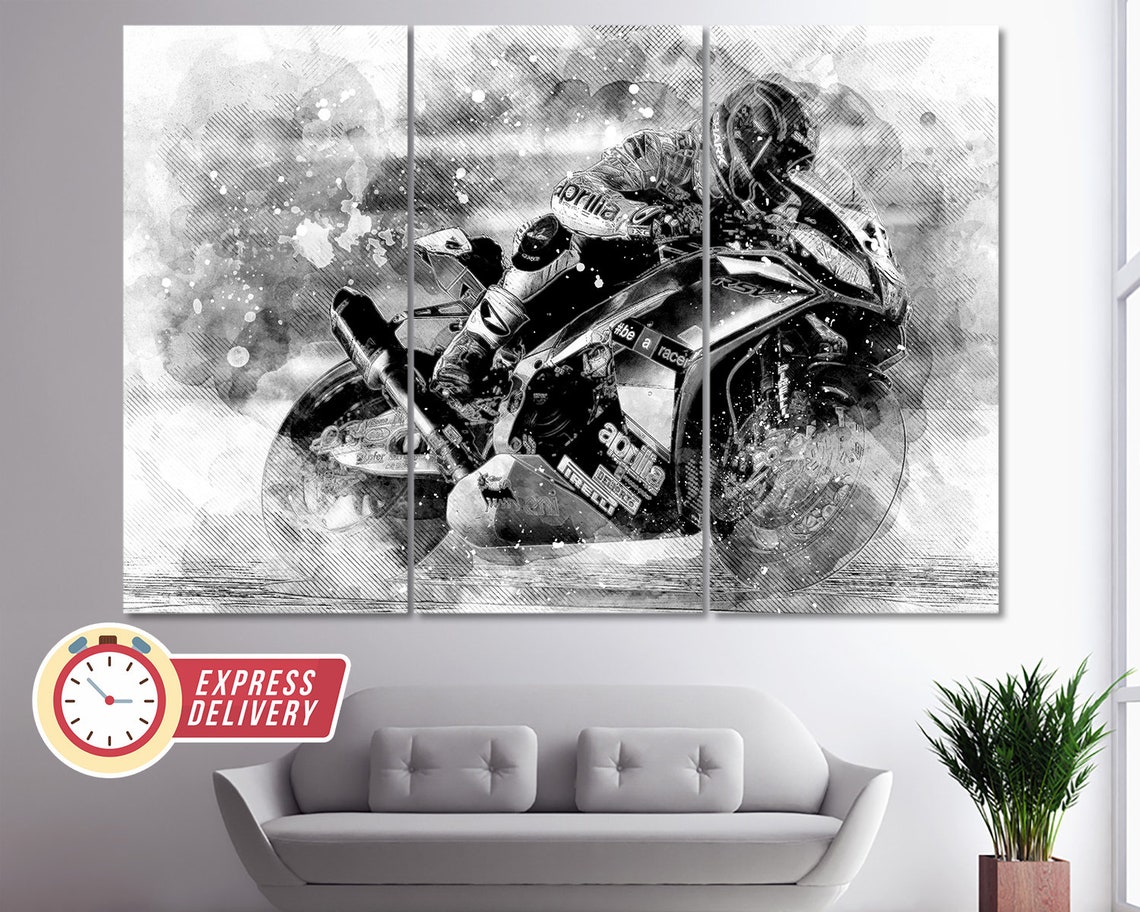 Sport Bike Canvas Art Motor Racing Canvas Motor Bikes Wall - Etsy