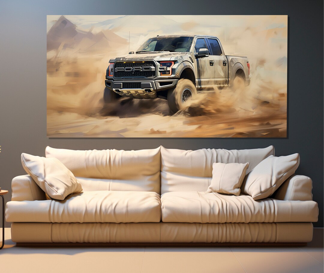 Ford F-150 Raptor Canvas Print, off Road Wall Art, Ford Wall Art, Ford ...