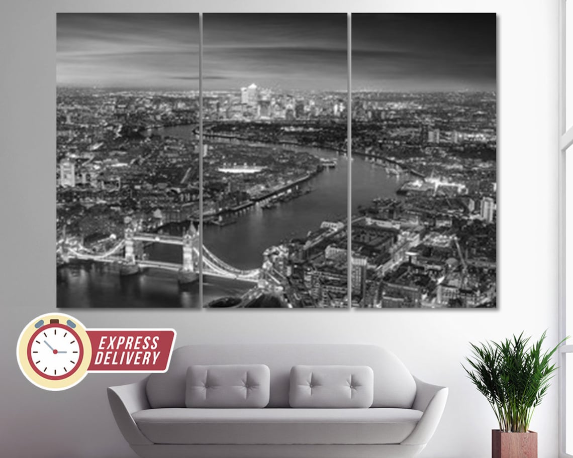 London Skyline London Canvas Print London Wall Art London | Etsy
