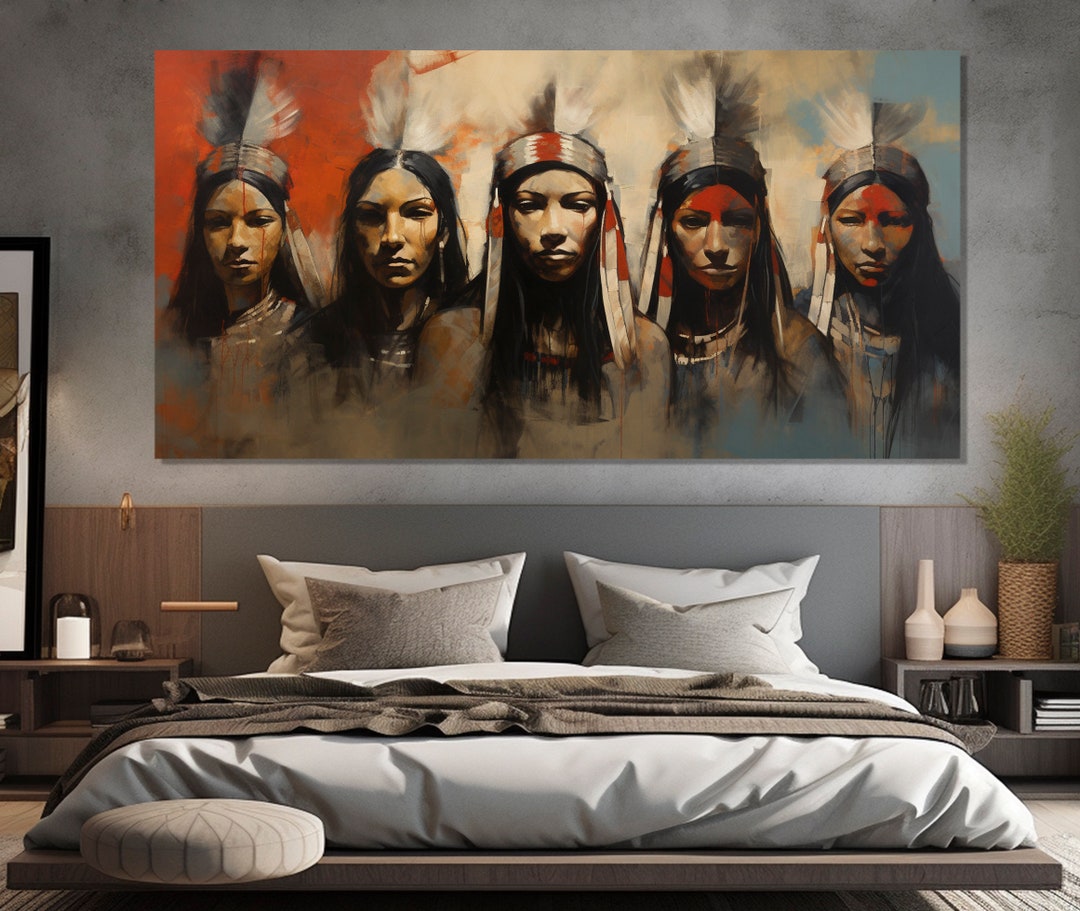 Native American Wall Art, First Nations Women Canvas Print, First ...