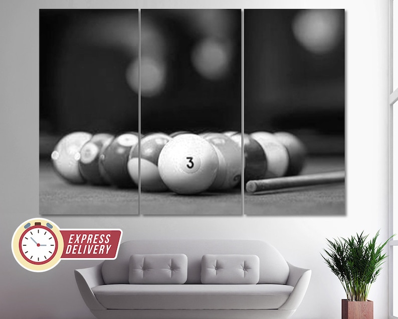 Billiards Canvas Art Billiards Wall Art Billiards Balls - Etsy
