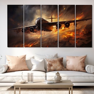 Abstract Boeing B-52 Stratofortress Canvas Print, B-52 Painting ...