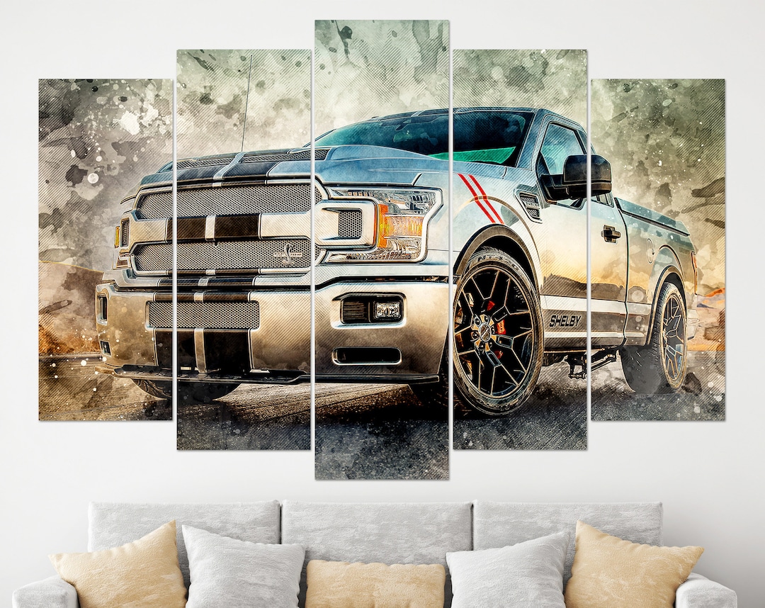 Ford F150 Shelby Truck Canvas Print, off Road Wall Art, Ford Wall Art ...
