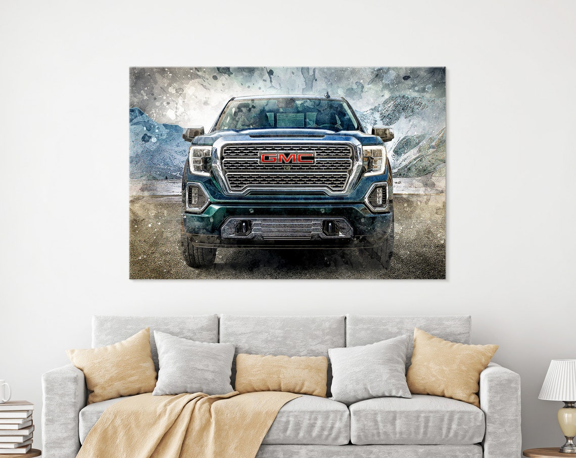 GMC Sierra Truck Canvas Print off Road Wall Art GMC Wall - Etsy