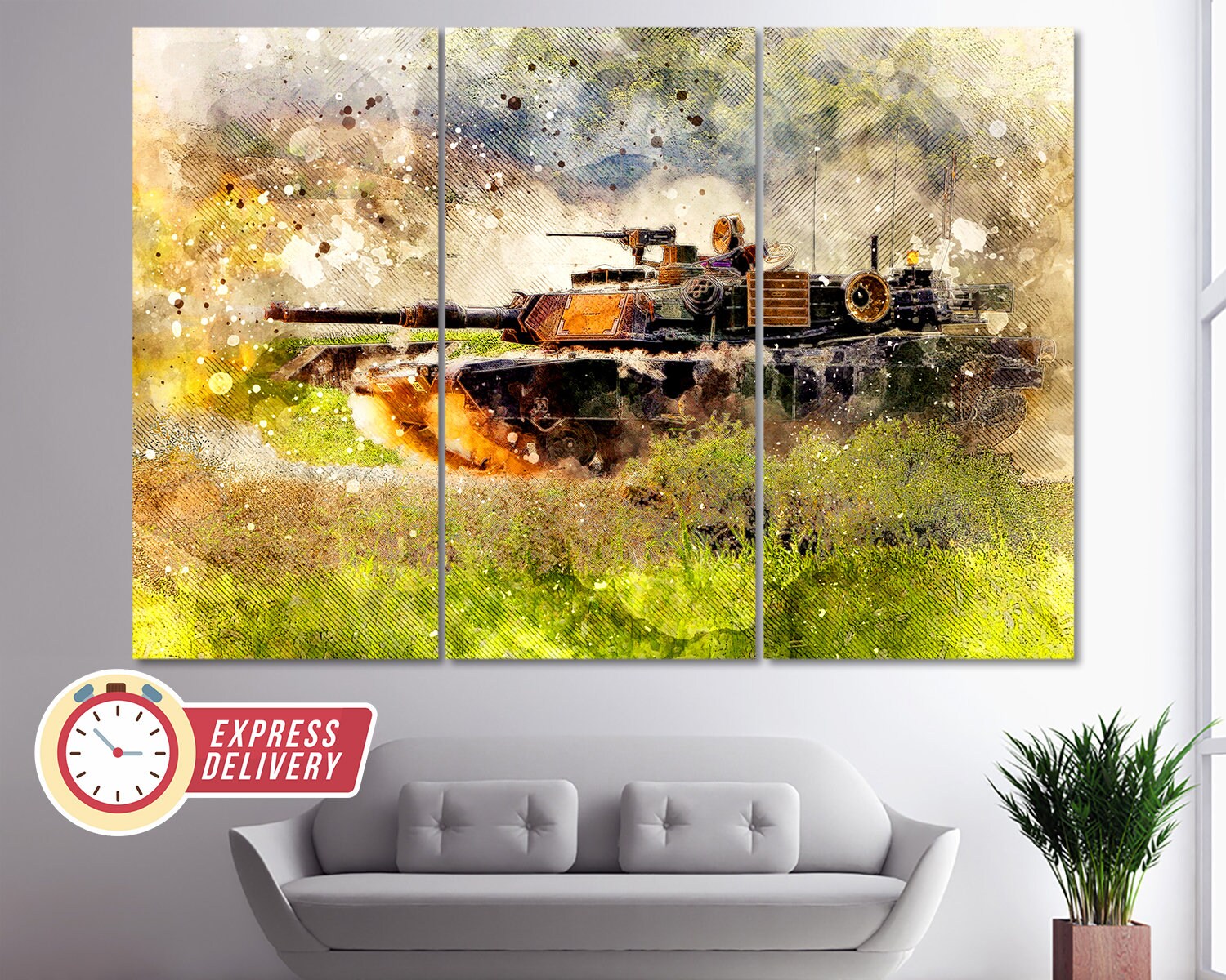 M1 Abrams Canvas Print Military Canvas Art American Tank - Etsy