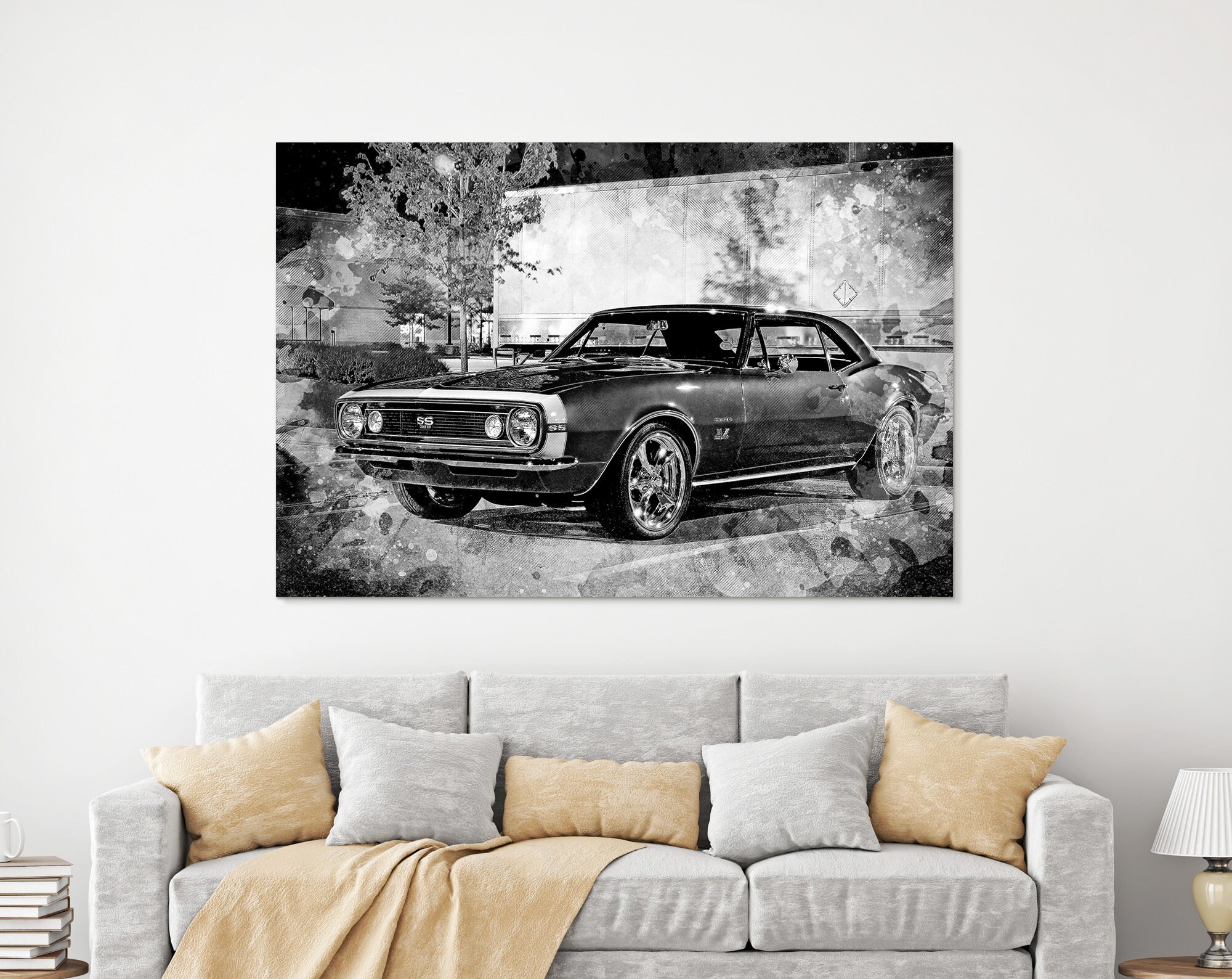 Chevrolet Camaro SS Canvas Print, Muscle Car Wall Art, Camaro Canvas ...