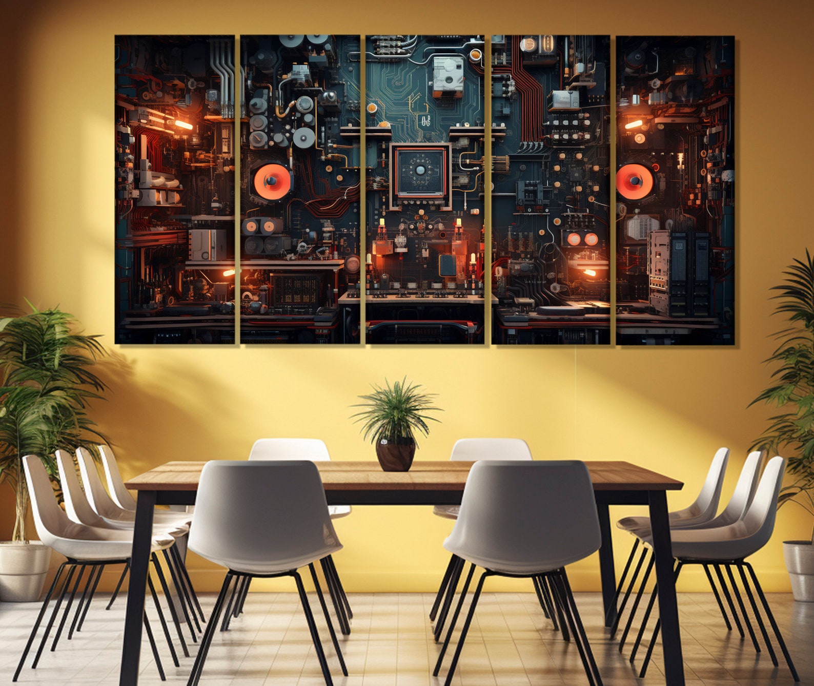 Chip Canvas Print, Motherboard Painting, Circuit Canvas Print, System ...