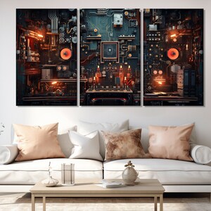 Chip Canvas Print, Motherboard Painting, Circuit Canvas Print, System ...