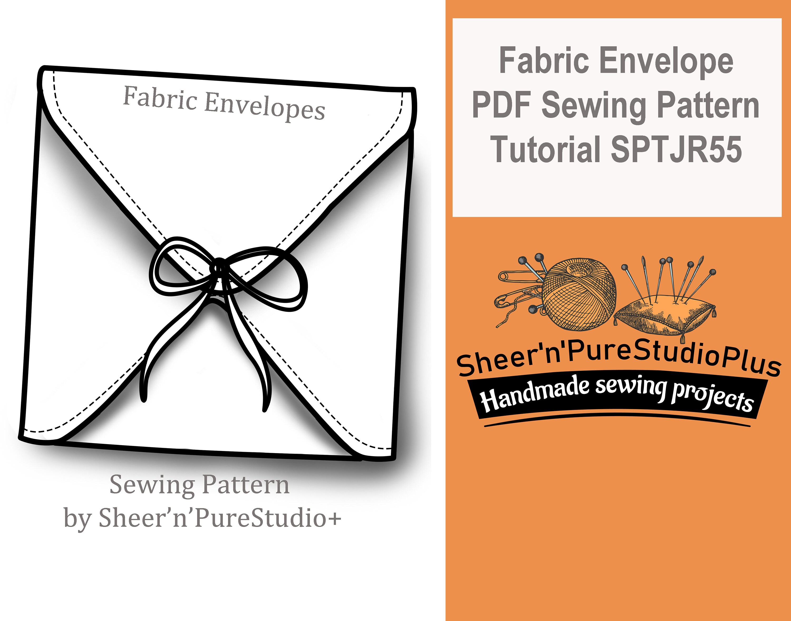 Fabric Envelope / Fabric Gift Wrap / Gift Card Holder in X3 Sizes, PDF ...
