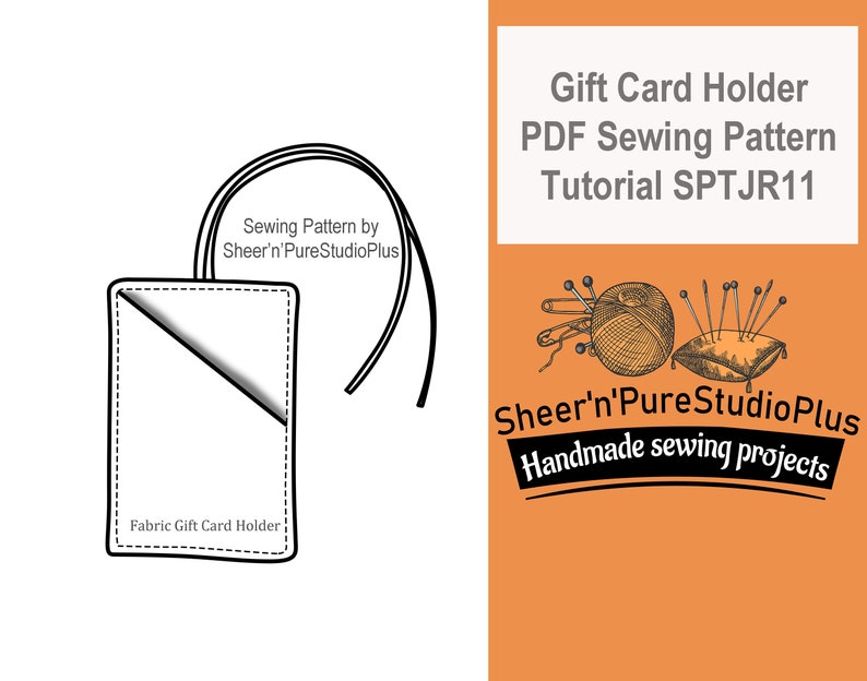 Fabric Gift Card Holder Sewing Pattern Tutorial, Gift Card Holder to ...