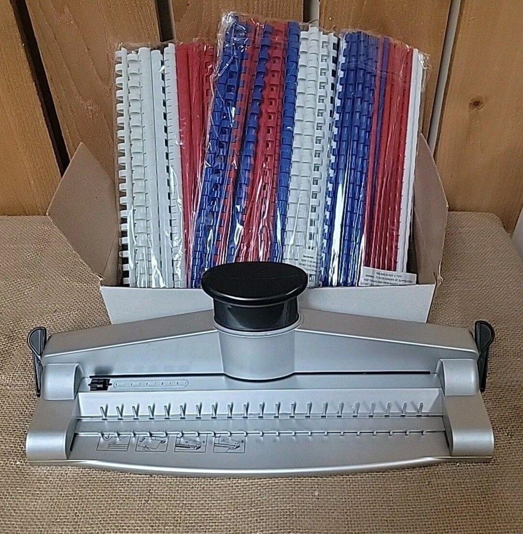 Presentation Binding Kit Hole Punch 85+ Binding Spines Multicolor 1/4 ...