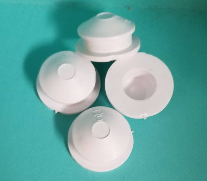 Replacement Rubber Stopper Salt Pepper Piggy Bank Plugs Set of 4 White ...