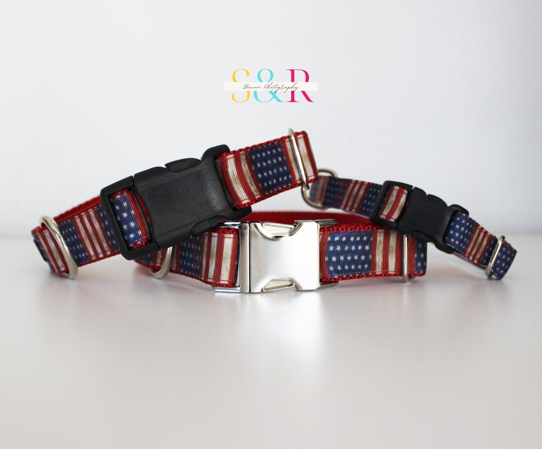 Patriotic Dog Collar - American Flag Dog Collar - USA Dog Collar - Etsy