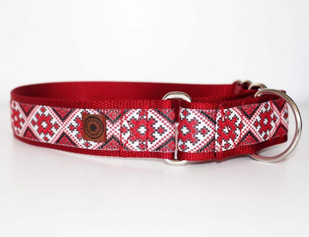 Ukraine Folk Art Martingale Collar, Slavic Ethnic Dog Collar, Artisanal ...