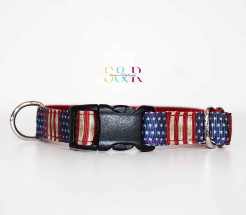 Patriotic Dog Collar - American Flag Dog Collar - USA Dog Collar - Etsy