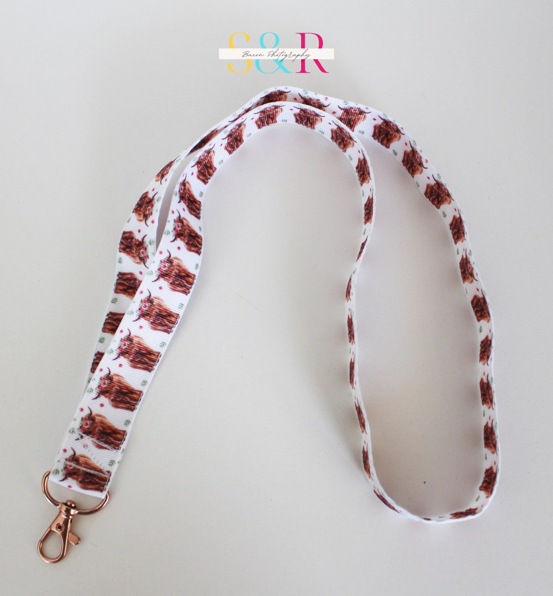 Highland Cow Lanyard - Lanyard for ID Badges, Fun Gift for Teachers ...