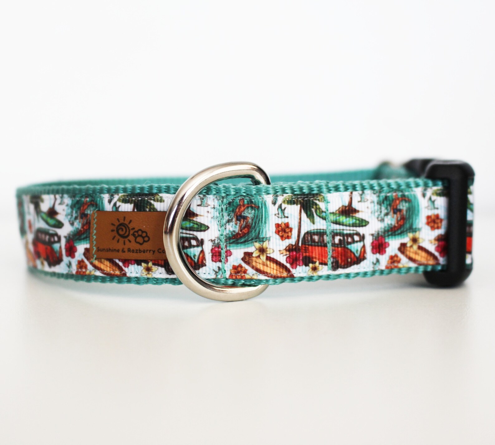 Beach Dog Collar - Surfing Dog Collar - Hippie Van Dog Collar - Summer ...