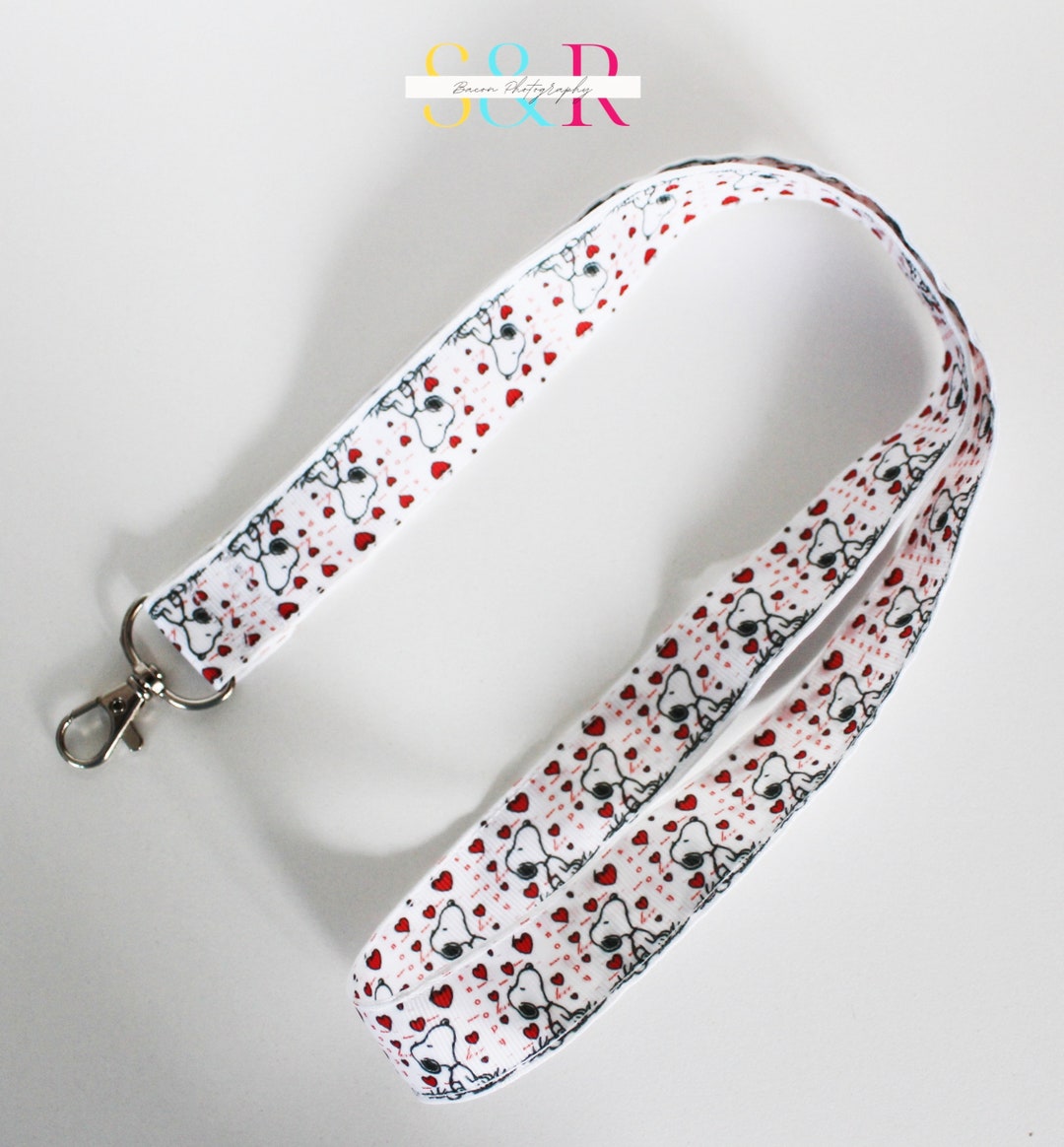Dog Hearts Lanyard, Valentines Lanyard, 1 Wide ID Lanyard Co-worker ...