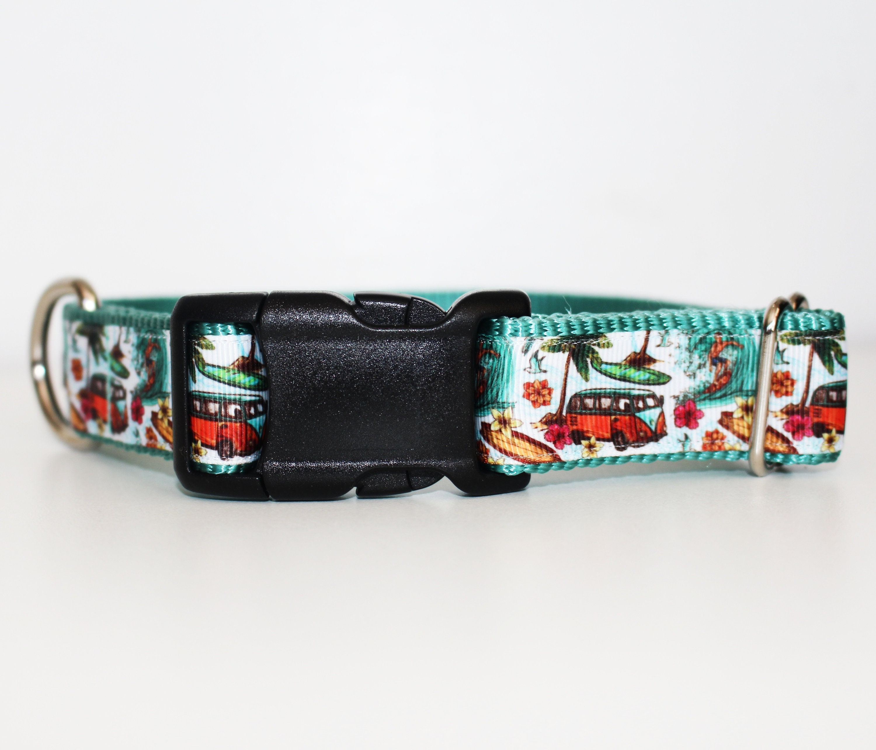 Beach Dog Collar - Surfing Dog Collar - Hippie Van Dog Collar - Summer ...