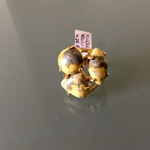 18 Kt Gold Plated Yellow Howlite Natural Stone Ring - Etsy