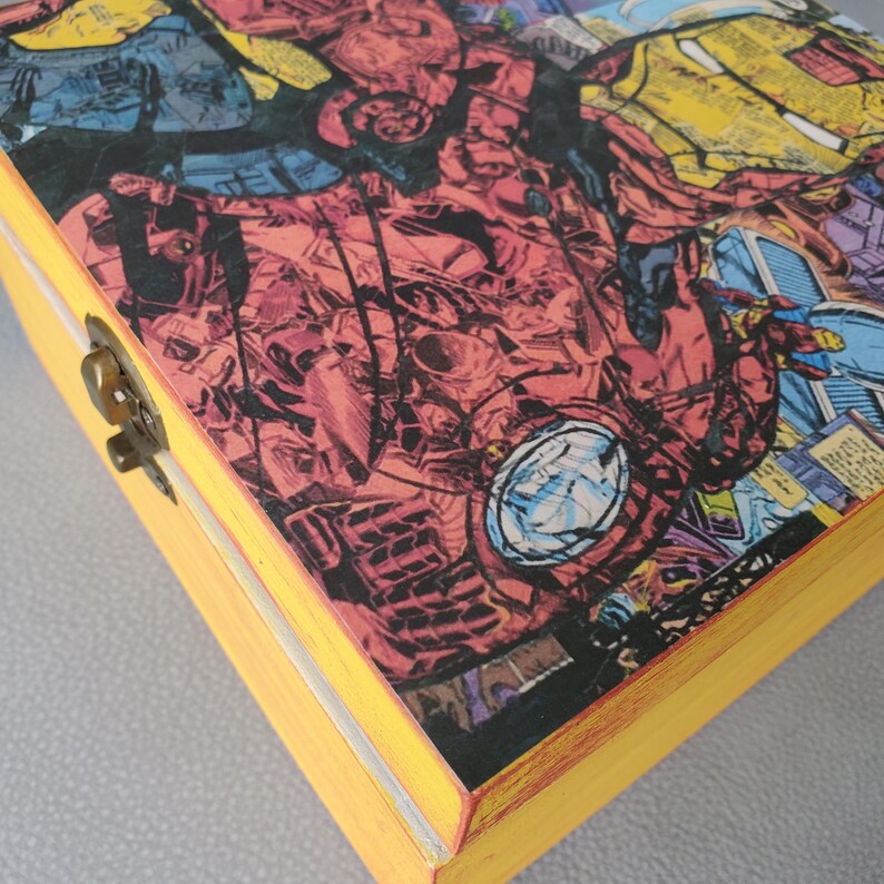 Iron Man Wood Storage Box, Comic Book Decor - Etsy Canada