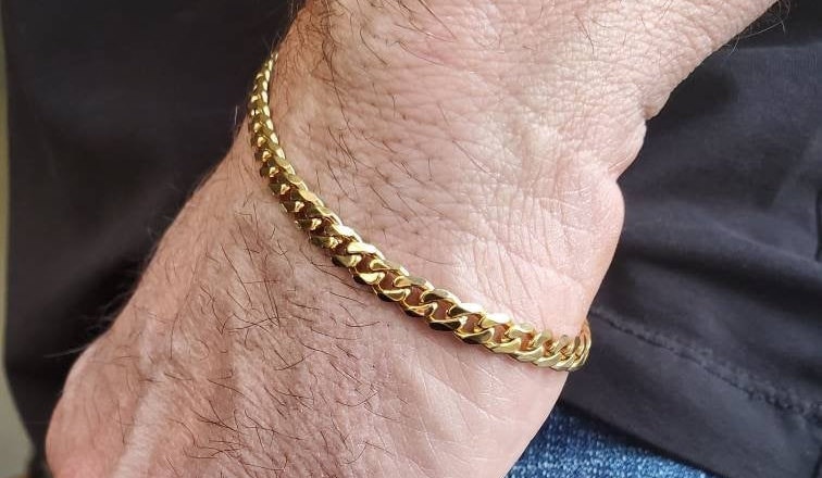 Men's Bracelet 18K Gold Plated Bracelet Bracelet for - Etsy Singapore
