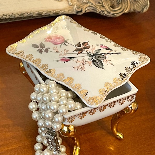 Porcelain Box on Legs - Etsy