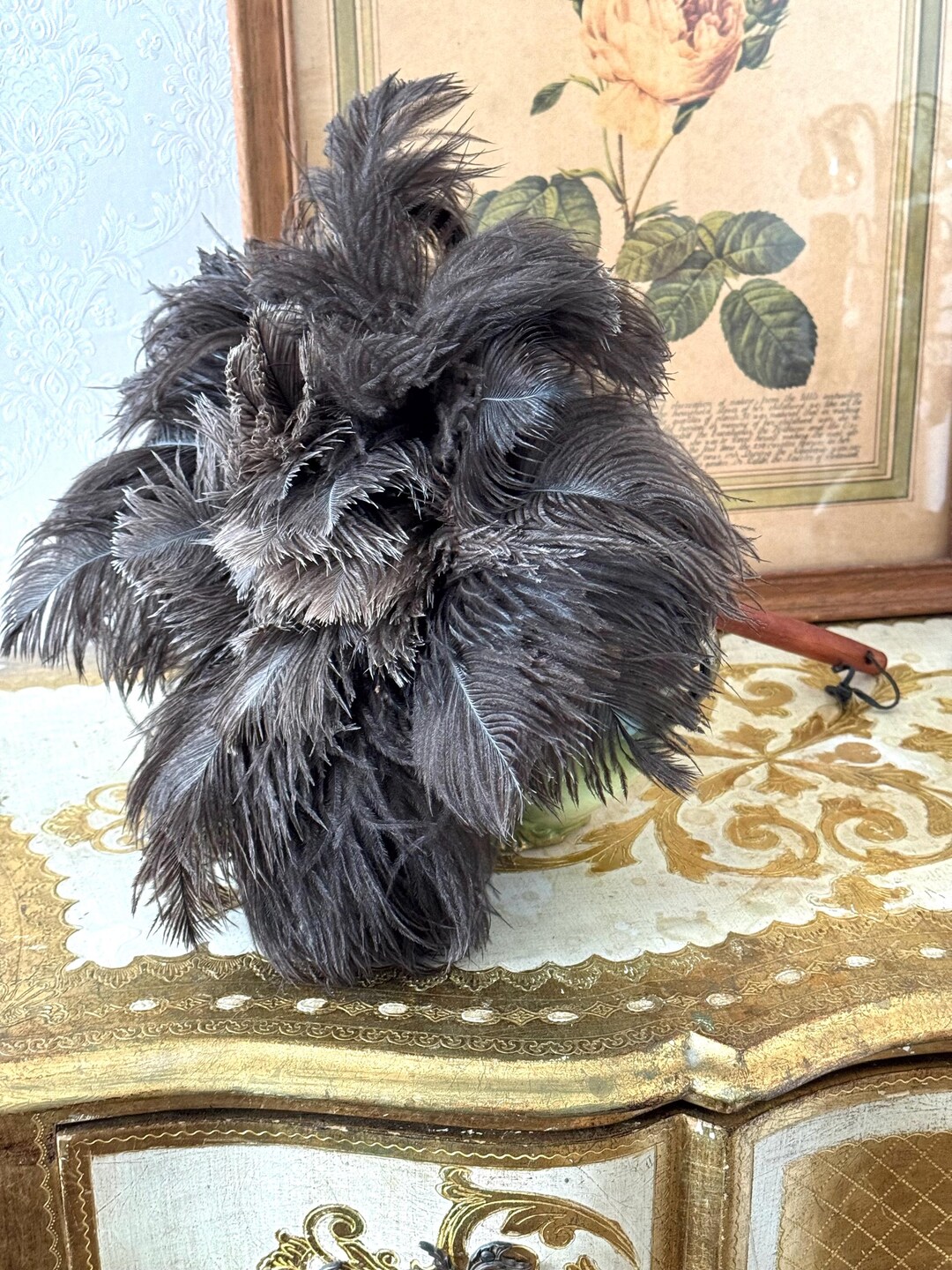 Ostrich Feather Duster Dust Broom. From the 1930s - Etsy
